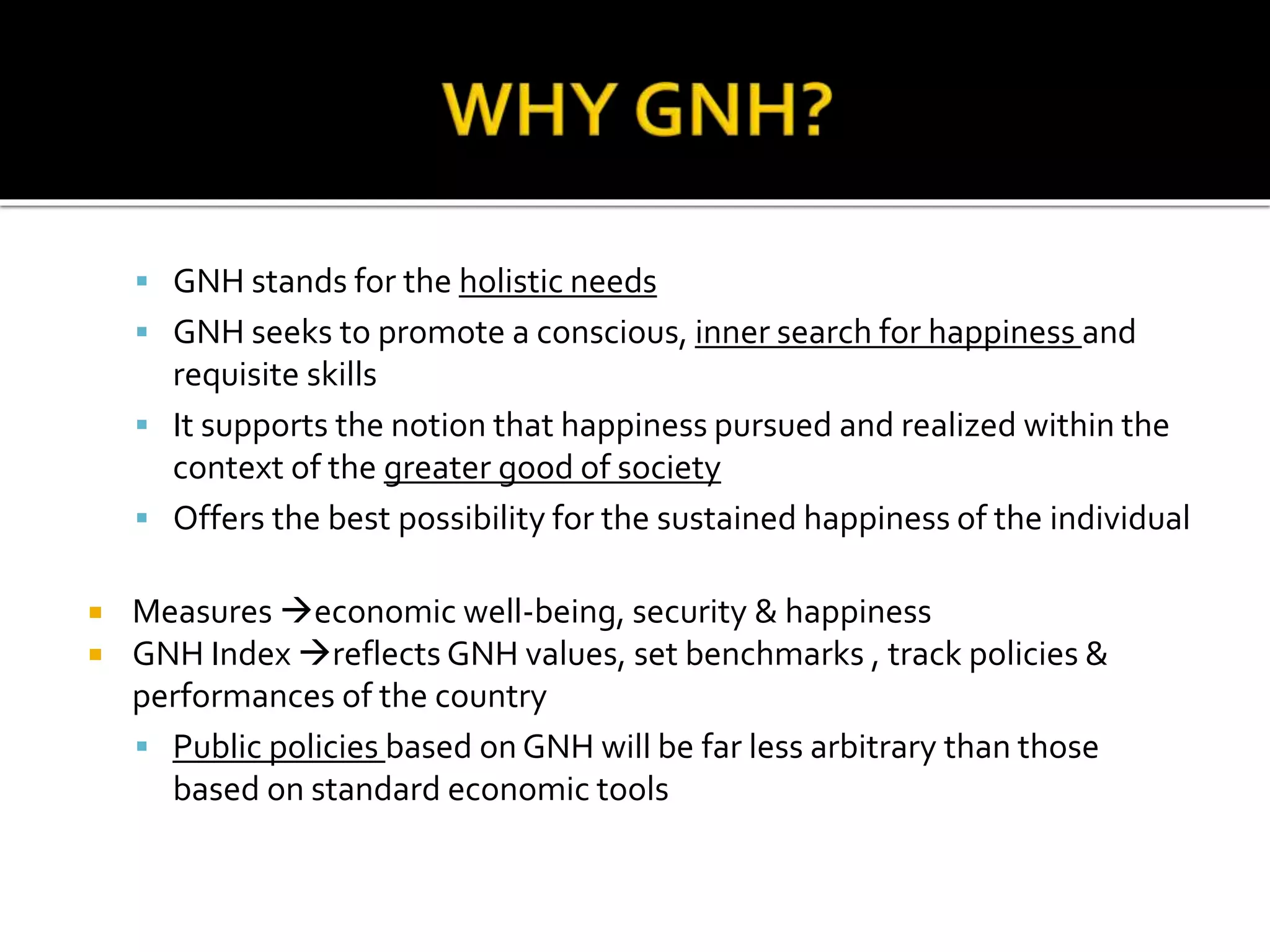 Gross National Happiness- A Critical Analysis | PPTX