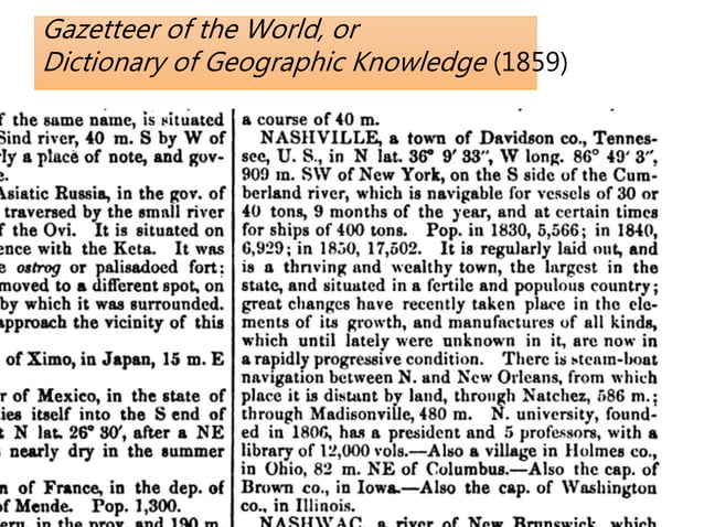 Linking Pasts with Historical Gazetteers | PPTX | Geography | Science