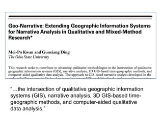Geospatial Narrative workshop intro (7 May 2015, Stanford) | PPT