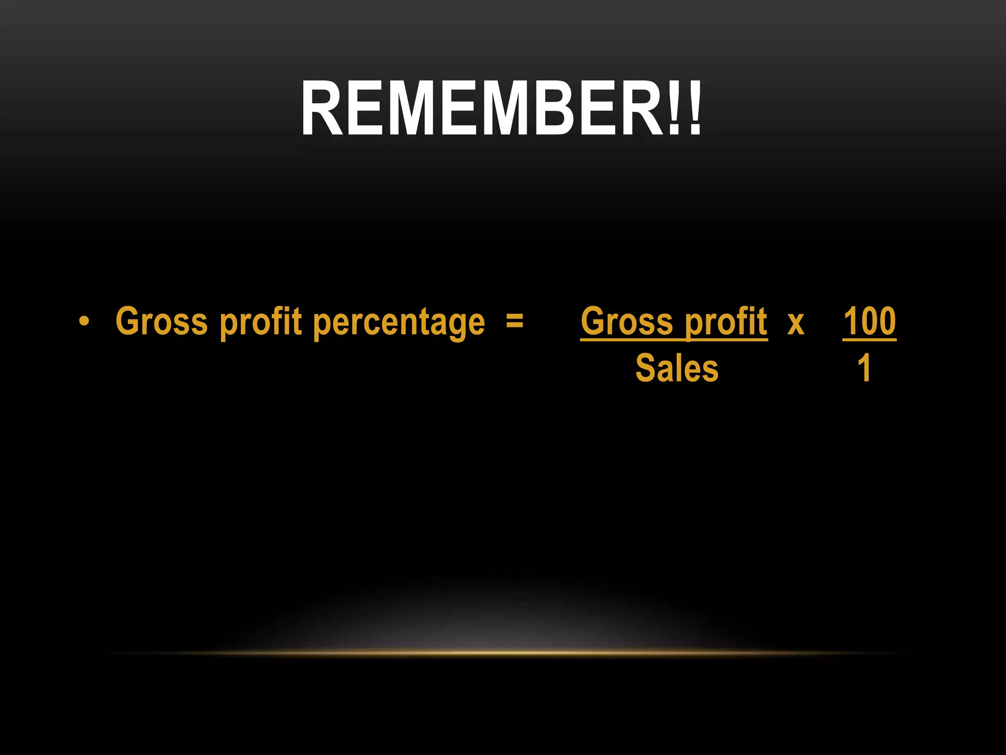 Gross profit percentage questions & answers | PPTX