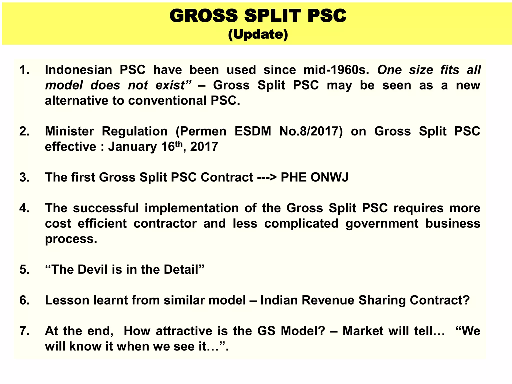 Gross split psc rev sampe purba | PPTX