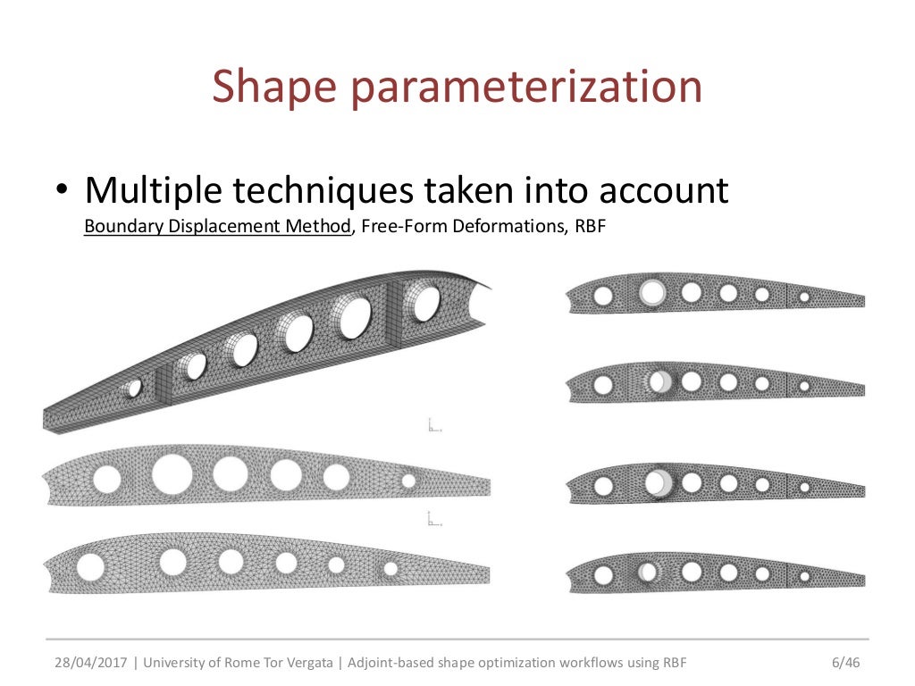 Adjoint-based shape optimization workflows using RBF
