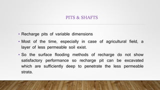 Groundwater recharge techniques | PPTX
