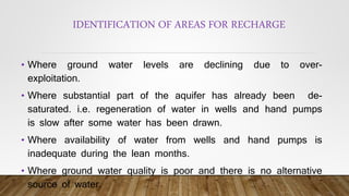 Groundwater recharge techniques | PPTX