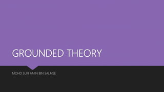 Grounded theory | PPTX