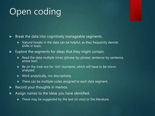 Introduction to Grouned Theory (Analysis) | PPT
