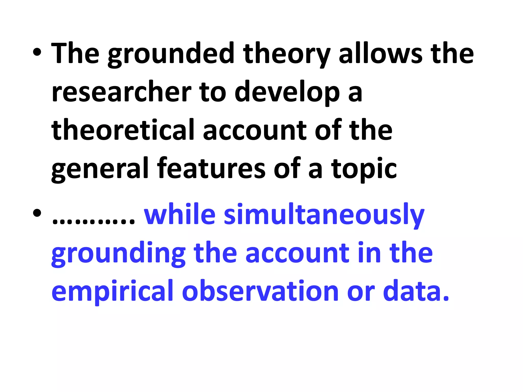 GROUNDED THEORY | PPTX
