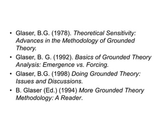 RTP 2019-20: Methods & Methodologies: Grounded Theory - Dr Dave Calvey ...