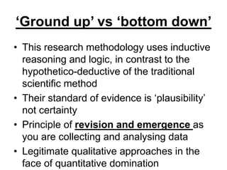 RTP 2019-20: Methods & Methodologies: Grounded Theory - Dr Dave Calvey ...