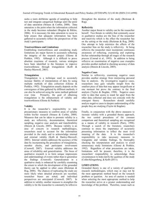 Grounded Theory and the Constant Comparative Method | PDF