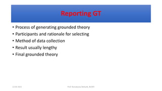 Grounded Theory as Research Method | PPT