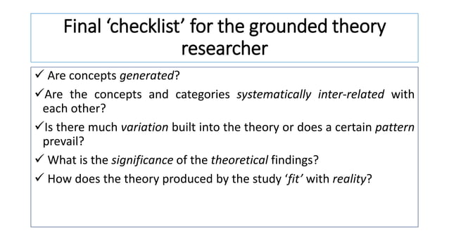 Qualitative methods:Grounded Theory in IR | PPTX