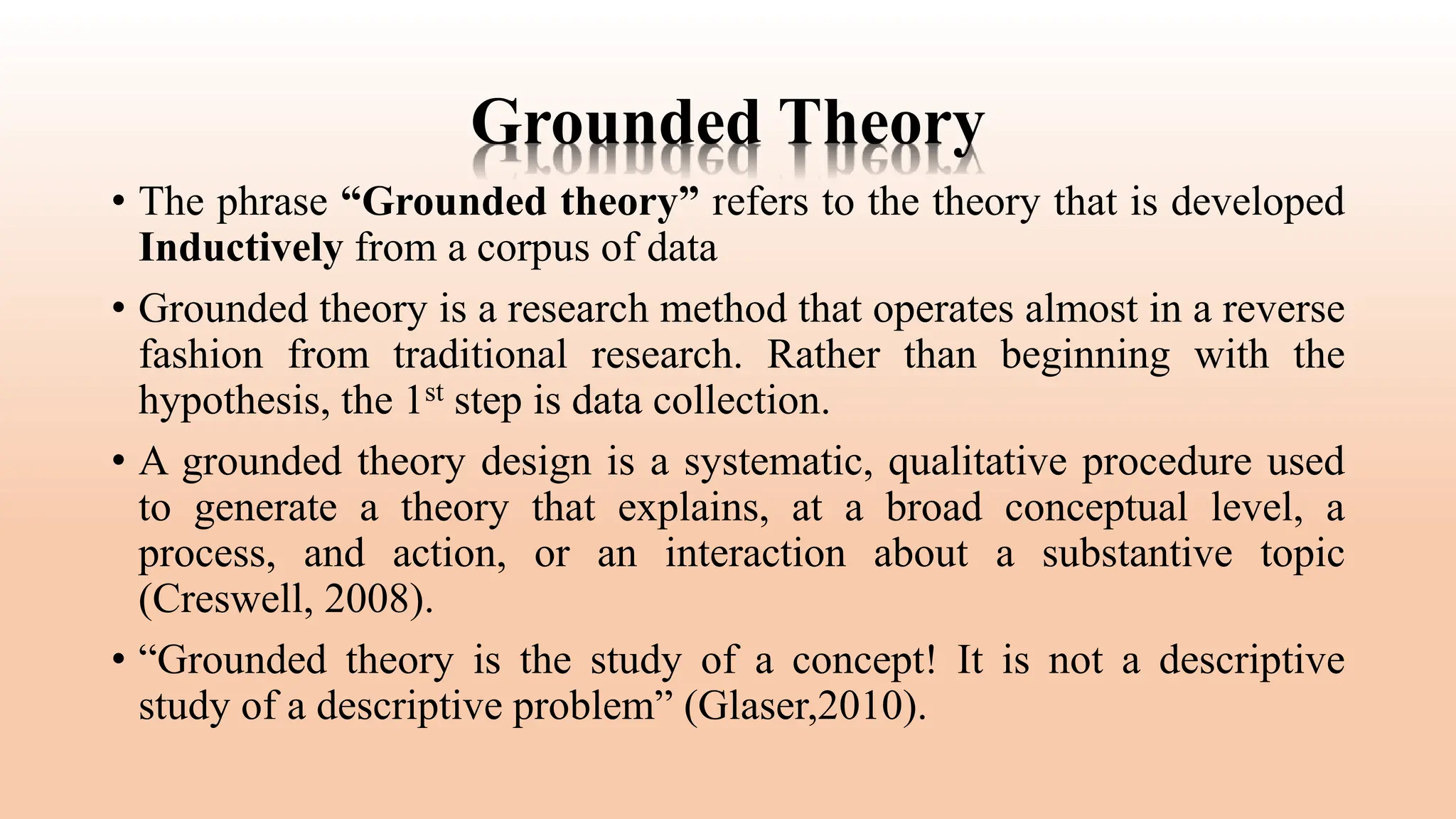 Grounded Theory Qualitative Research MethodPpt | PPTX
