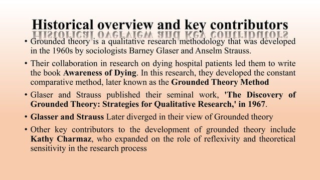 Grounded Theory Qualitative Research MethodPpt | PPTX