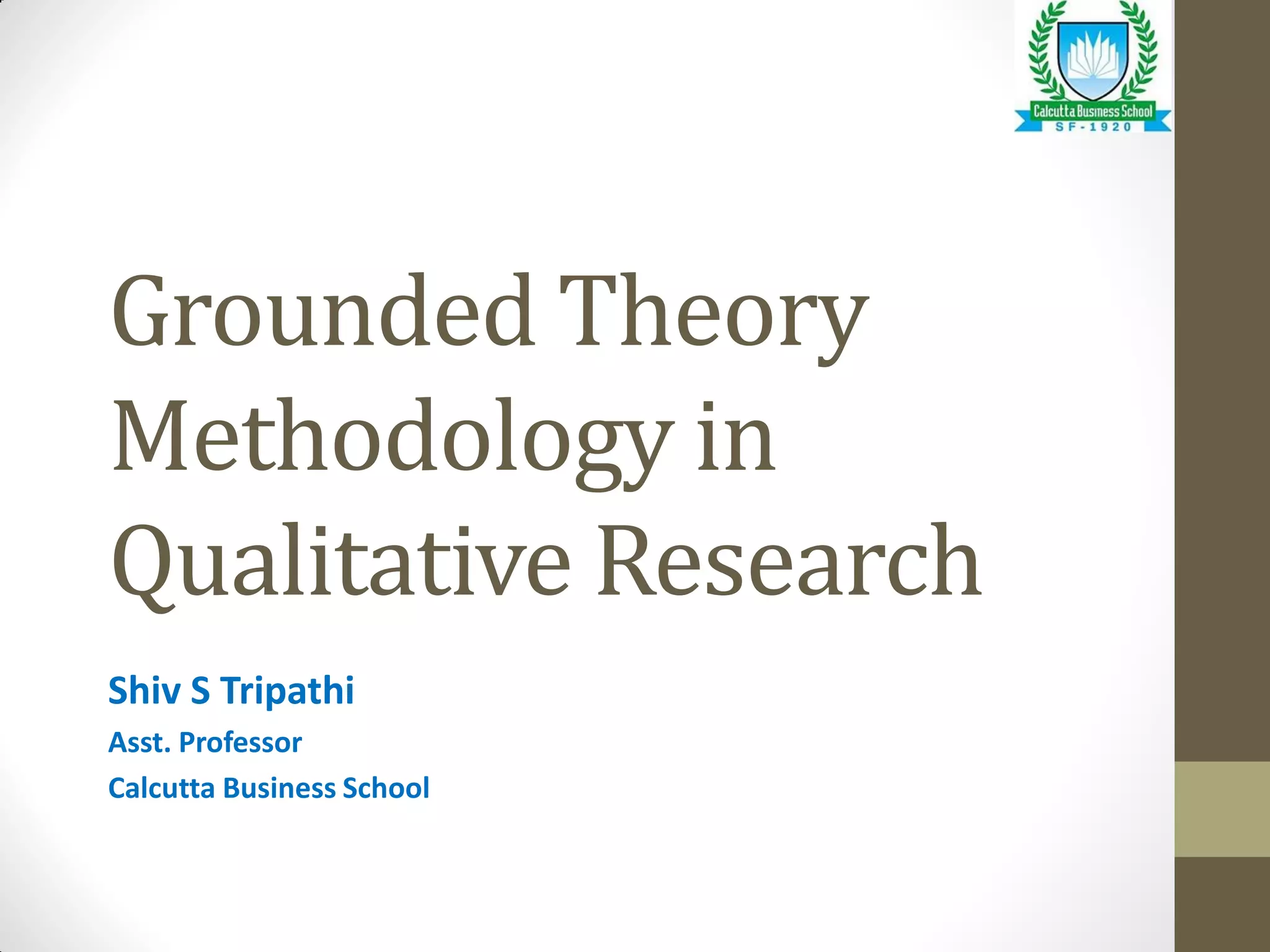Grounded theory methodology of qualitative data analysis | PPT