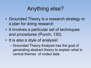 Grounded theory pp.2 | PPT