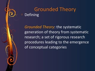 Grounded theory tropf | PPT