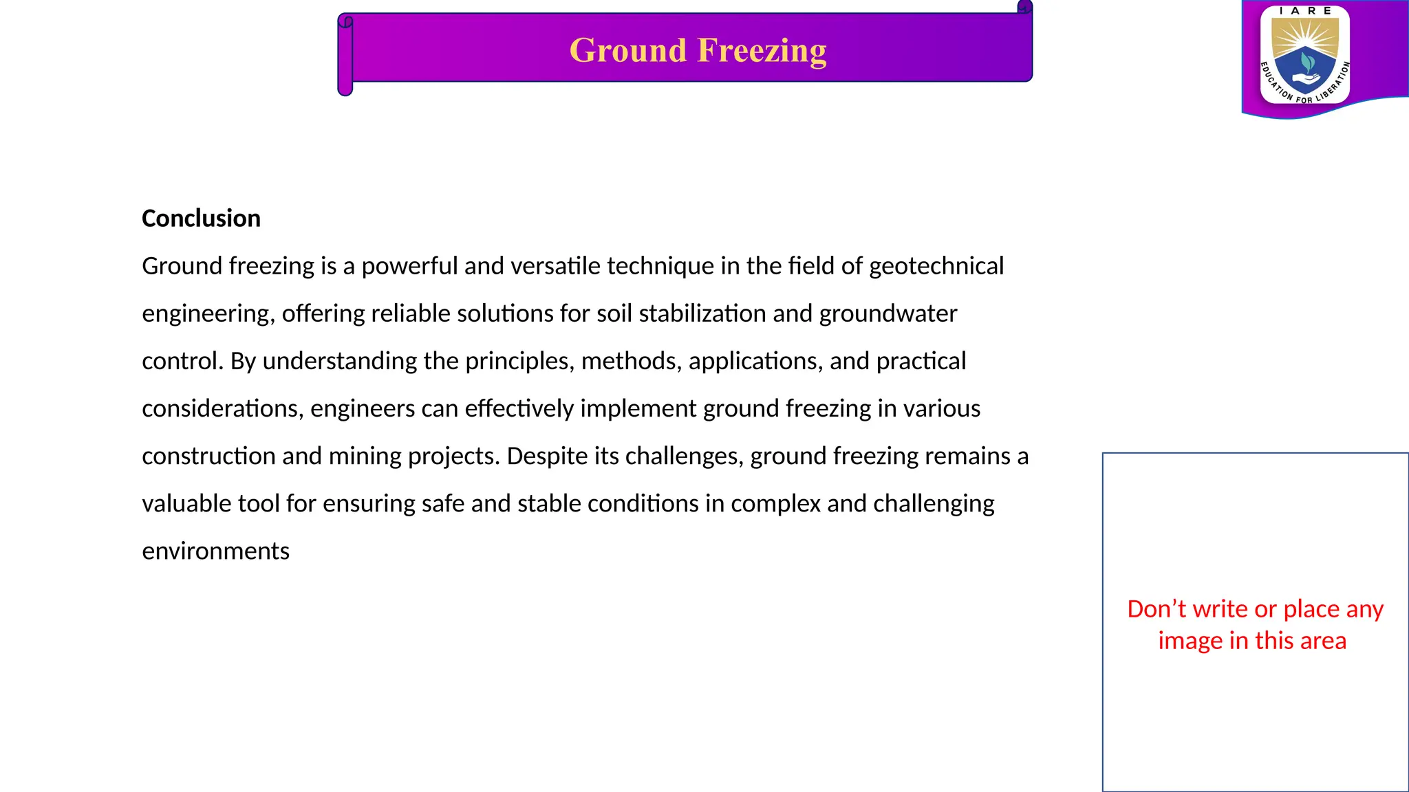 Ground improvement techniques ground freezing | PPT