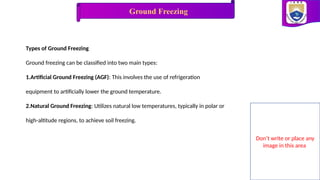 Ground improvement techniques ground freezing | PPTX