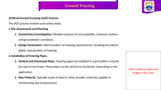 Ground improvement techniques ground freezing | PPTX