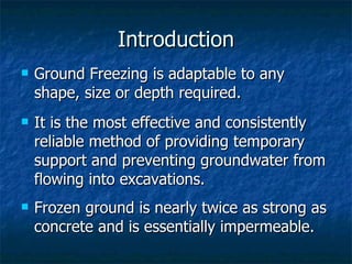 Ground freezing..ll