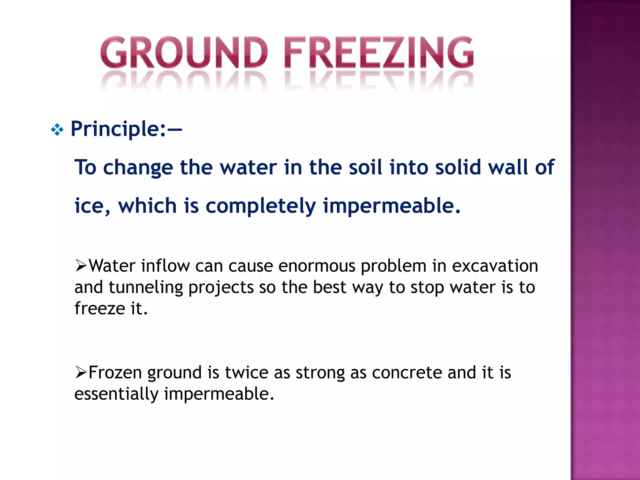 Ground freezing | PPTX