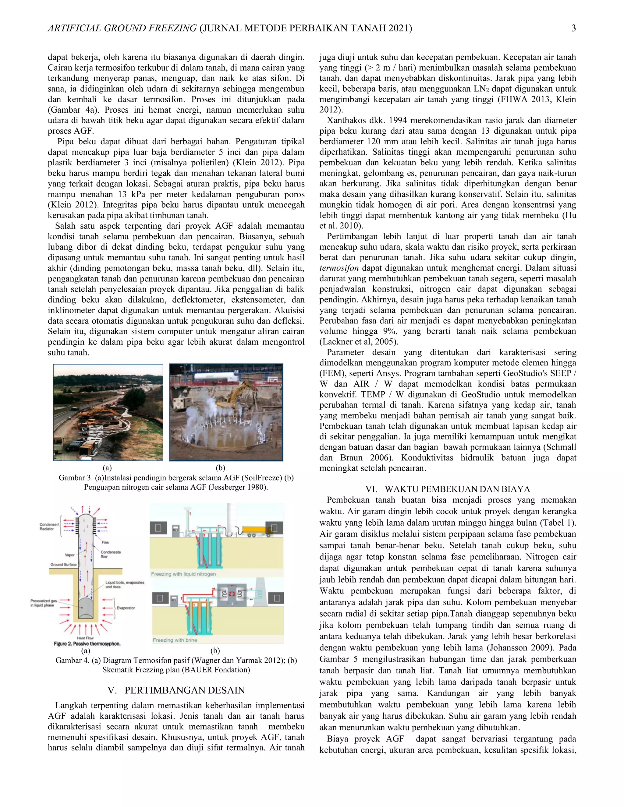 Artificial Ground freezing, AGF, Metode Thermal, Perbaikan Tanah | PDF