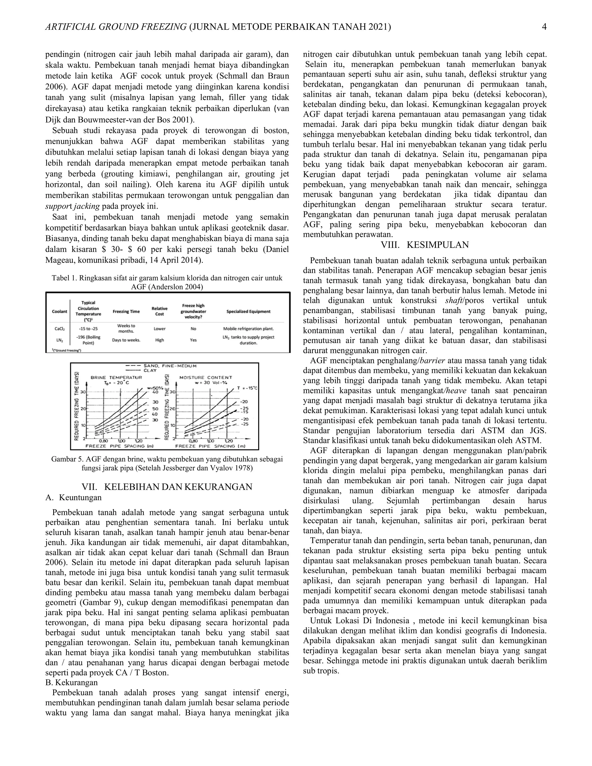 Artificial Ground freezing, AGF, Metode Thermal, Perbaikan Tanah | PDF