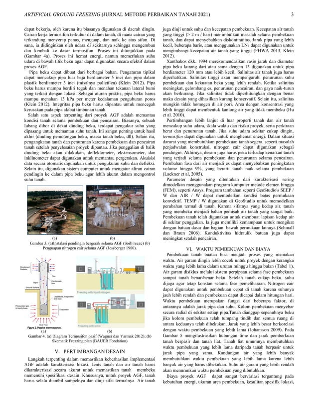 Artificial Ground freezing, AGF, Metode Thermal, Perbaikan Tanah | PDF