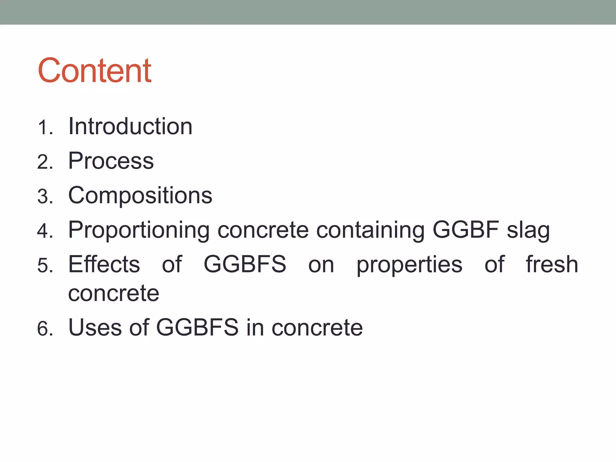 Ground granulated blast furnace slag | PPTX