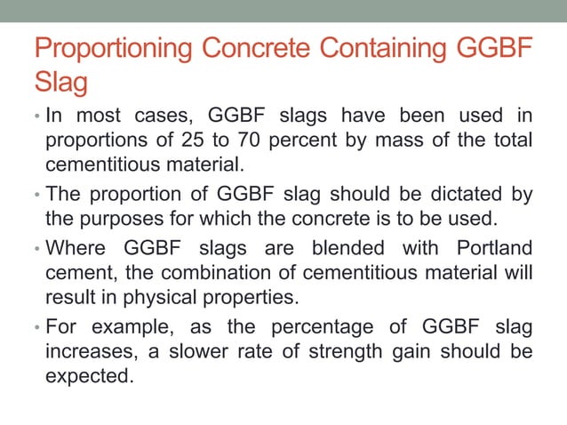 Ground granulated blast furnace slag | PPTX
