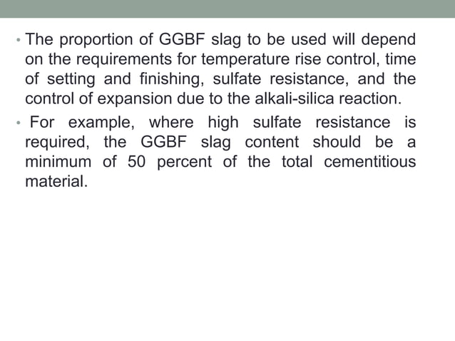 Ground granulated blast furnace slag | PPTX