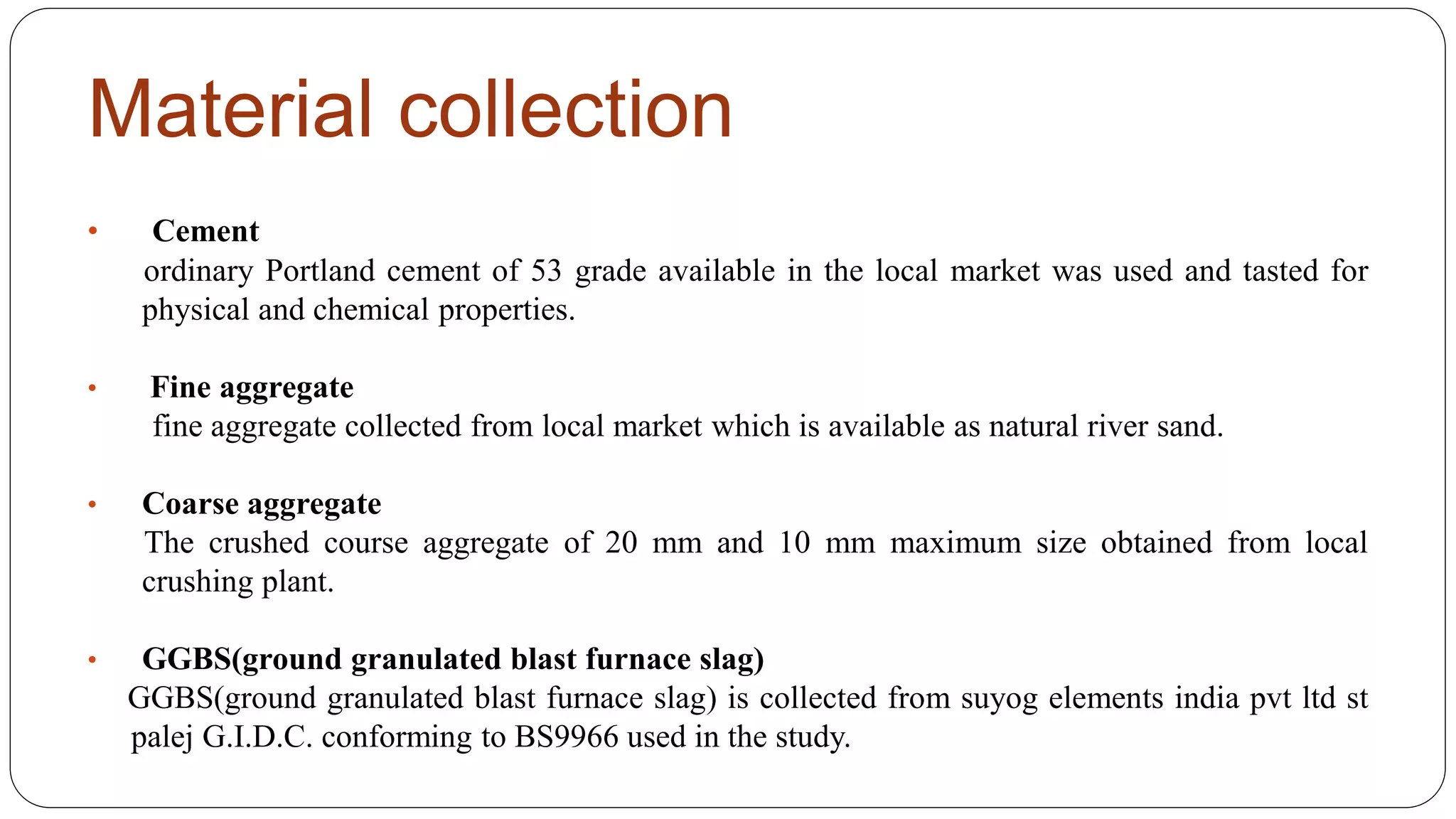 Ground granulated blast furnace slag ggbs | PPTX