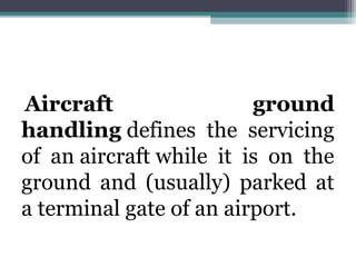 Airport Ground Handling (Introduction) | PPT