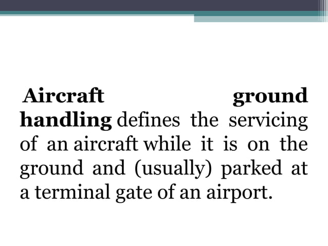 Airport Ground Handling (Introduction) | PPT