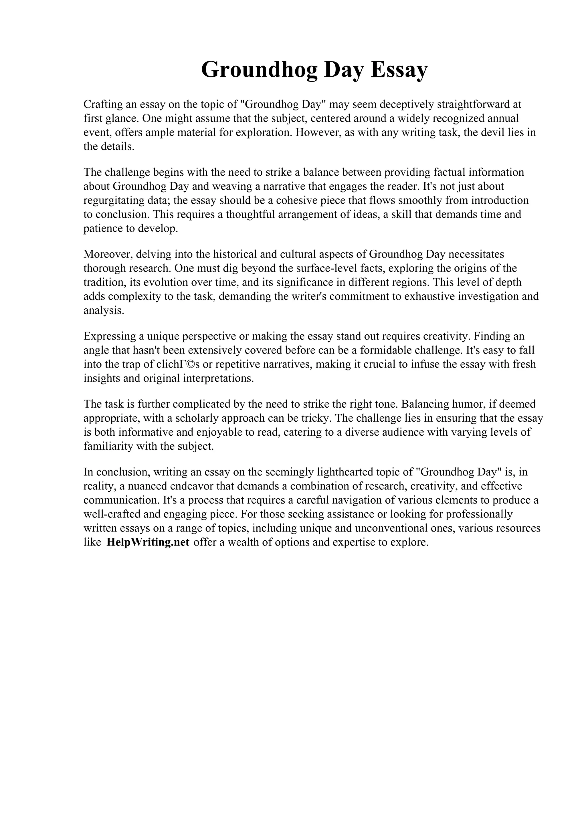 Groundhog Day Essay. quot;Groundhog Dayquot; COMPLETE UNIT EDITABLE ...