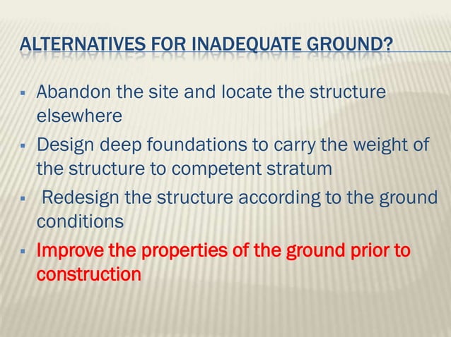 Ground improvement techniques | PPSX