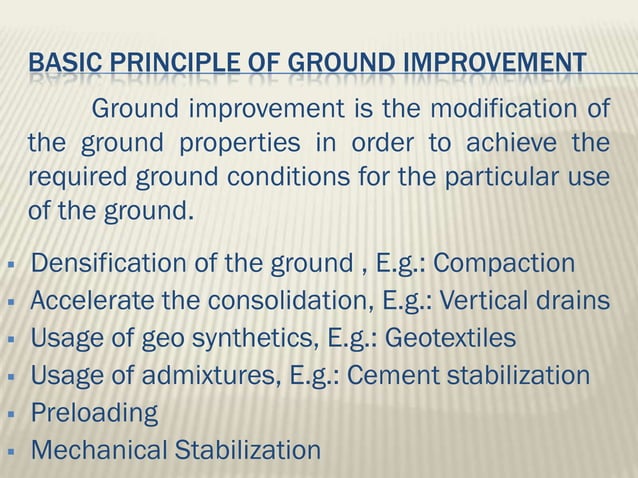 Ground improvement techniques | PPSX