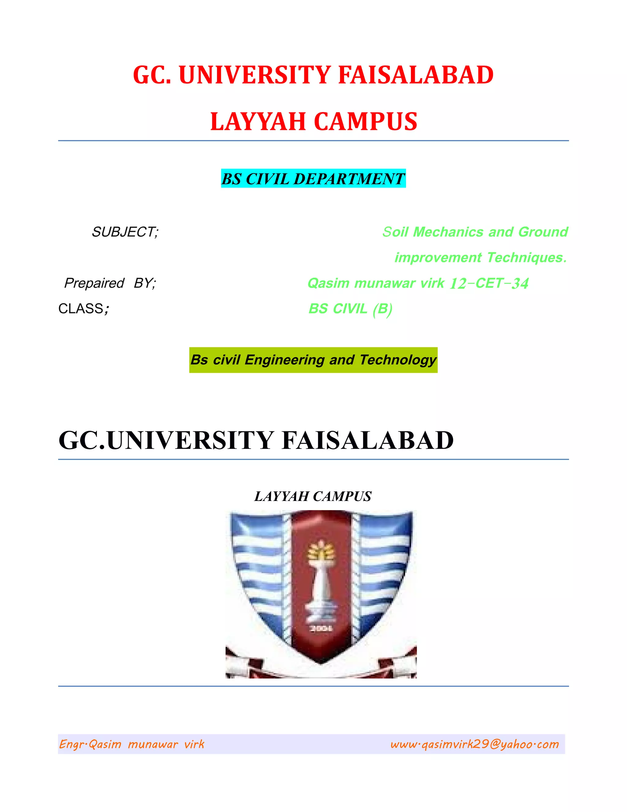 Ground improvement techniques | PDF