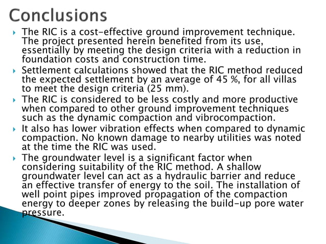 Ground improvement using rapid impact compaction | PPTX