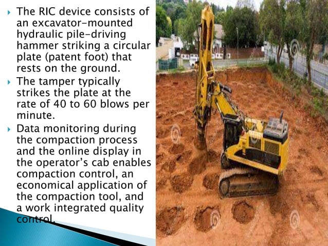 Ground improvement using rapid impact compaction | PPTX