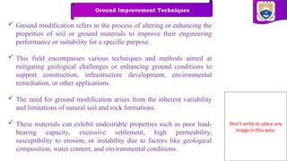 Ground Improvement Techniques-.Introductionppttx | PPT
