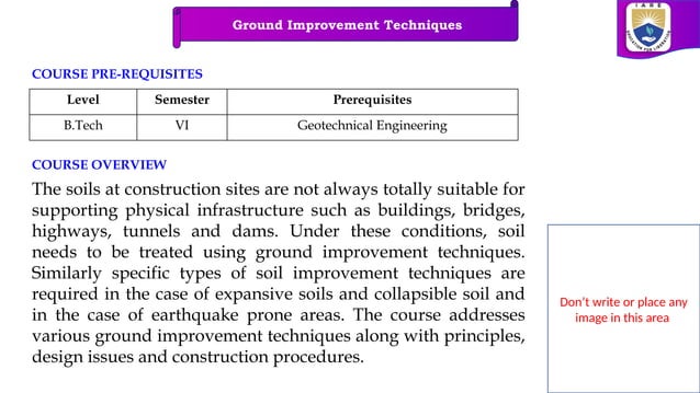 Ground Improvement Techniques-.Introductionppttx | PPT