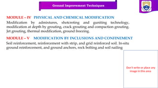 Ground Improvement Techniques-.Introductionppttx | PPTX