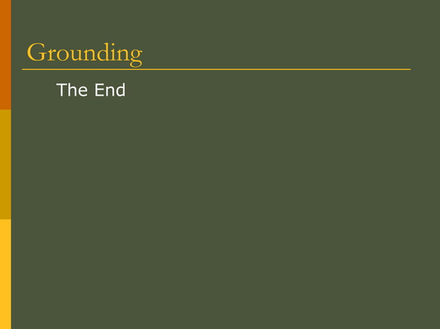 Grounding for BASIC ELECTRICAL ENGINEERING | PPT | Science