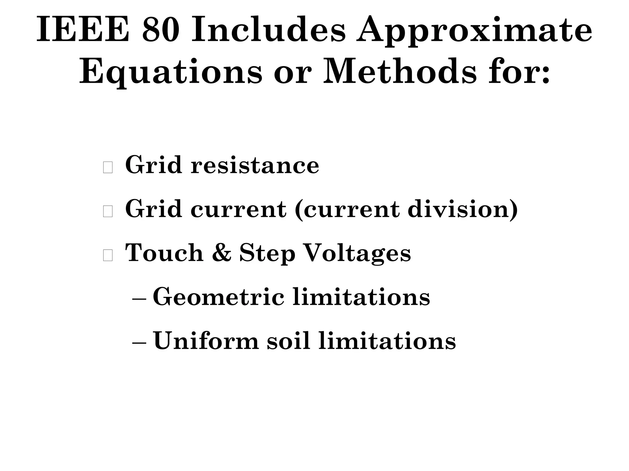 GUÍA IEEE PARA LA SEGURIDAD EN EL ATERRAMIENTO DE SUBESTACIONES EN CA | PPT