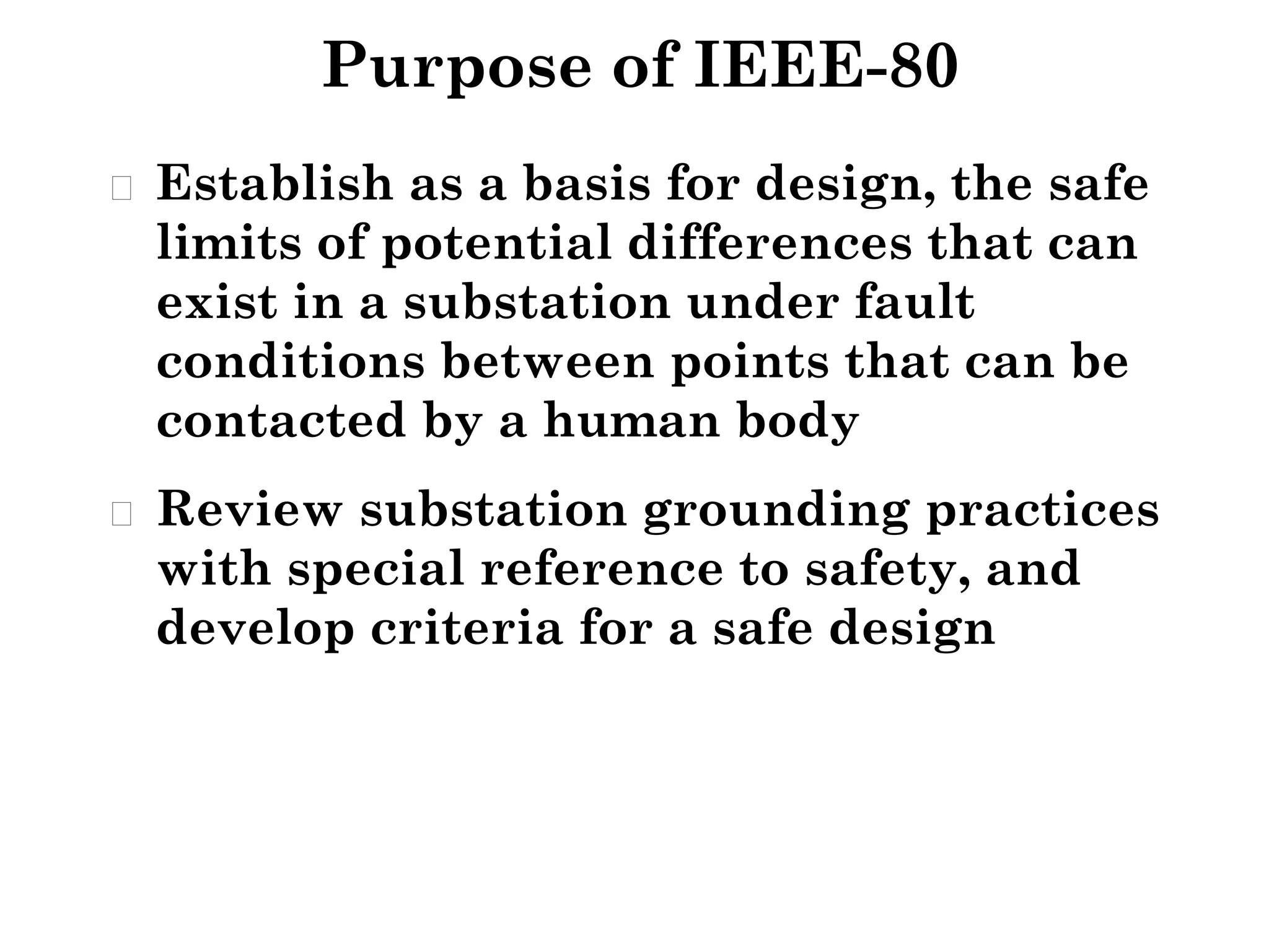 GUÍA IEEE PARA LA SEGURIDAD EN EL ATERRAMIENTO DE SUBESTACIONES EN CA | PPT
