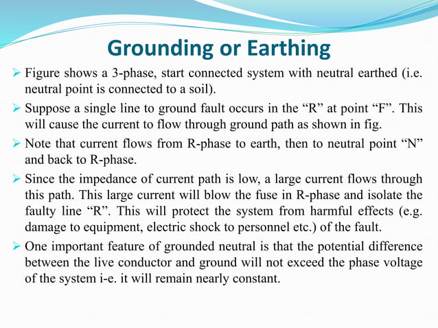 Grounding, neutral & earthing | PPTX