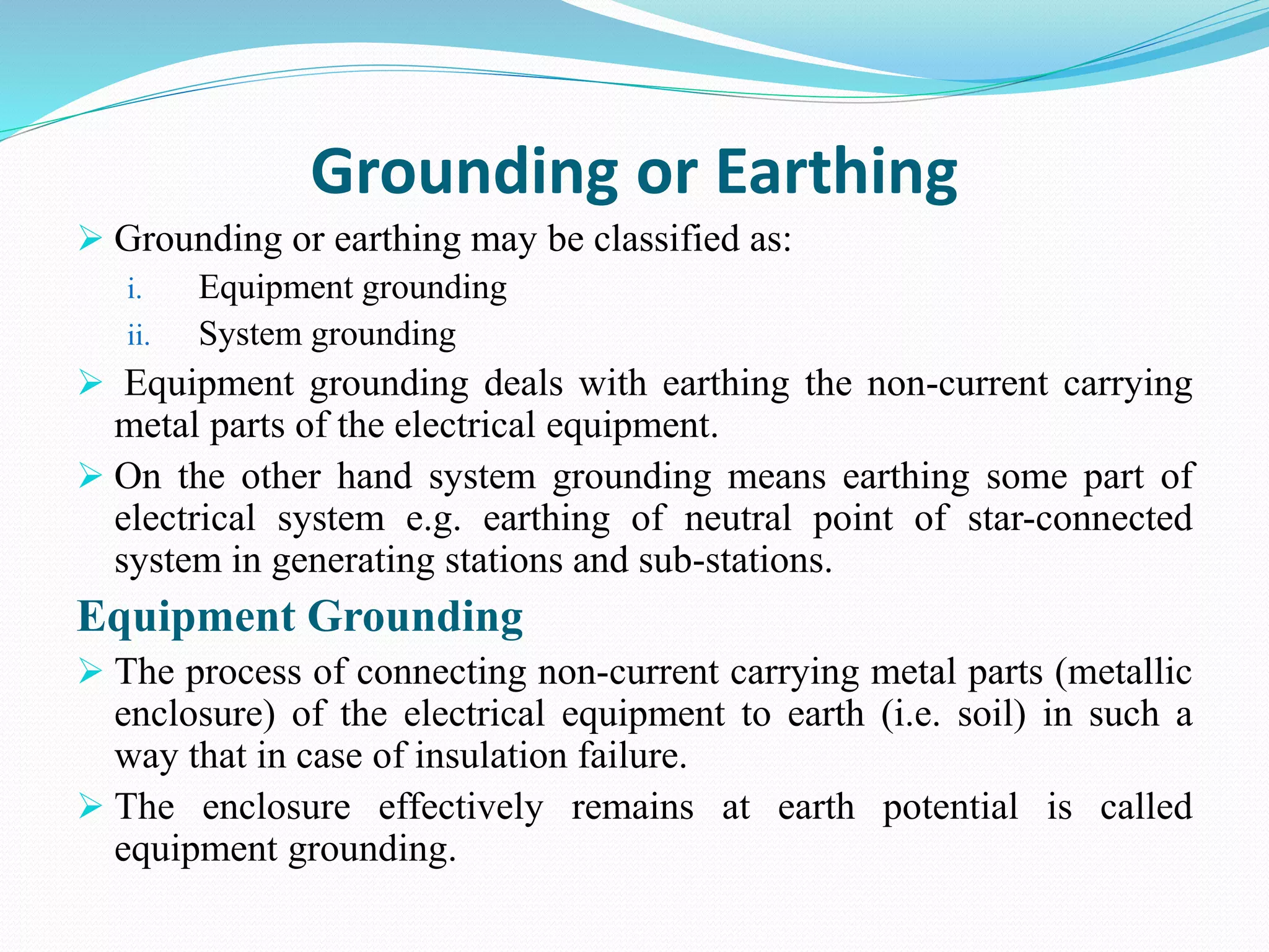 Grounding, neutral & earthing | PPTX
