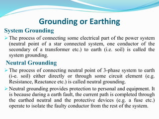 Grounding, neutral & earthing | PDF